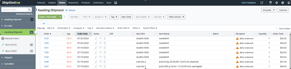 ShipStation Integration – Commercio Orders Support