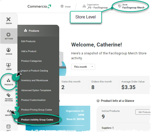 Store Level > Products > Product Visibility Group Codes – Commercio ...